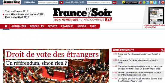 Francesoir.fr repris par le groupe Lafont Presse